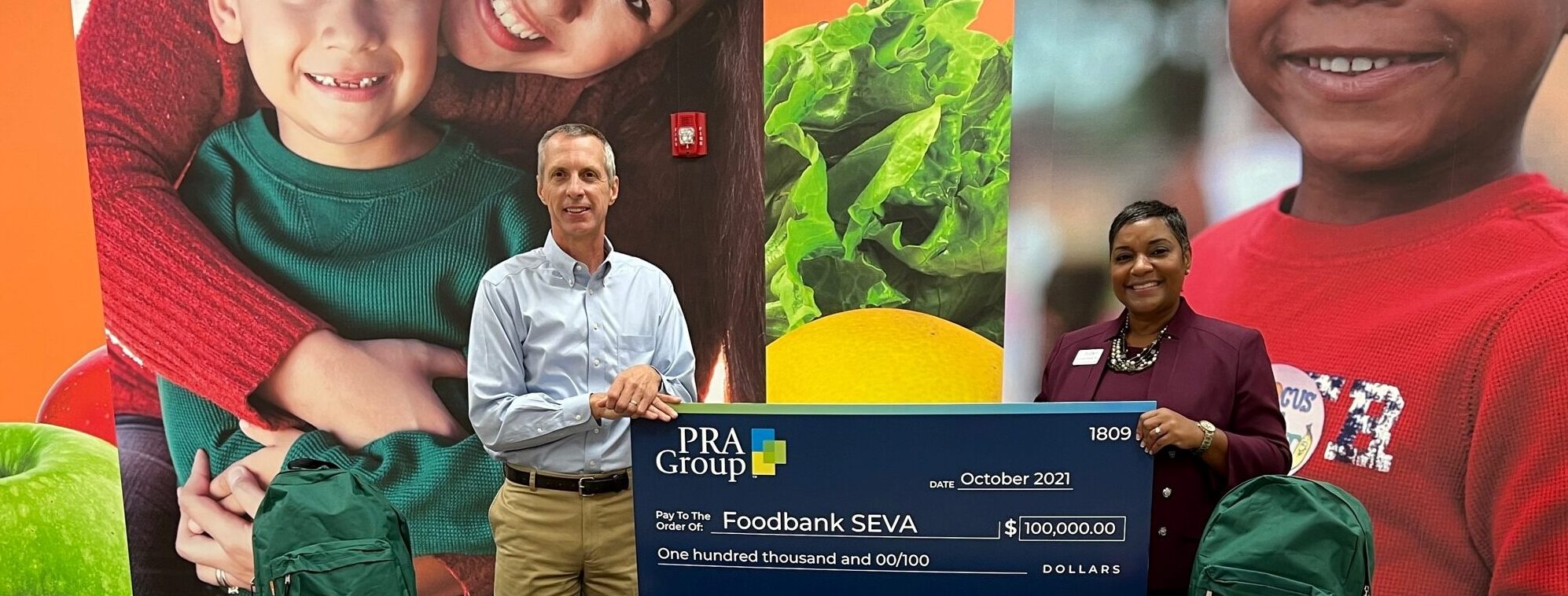 PRA Group Donates $100,000 to the Foodbank's BackPack Program - PRA ...